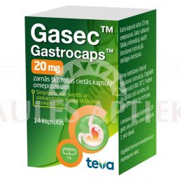 GASEC Gastrocaps 20mg kapsulas, N14 | Jūsu uzticamā E-SAULESAPTIEKA.LV