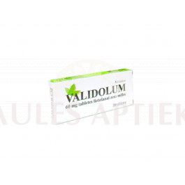 VALIDOLUM 60 mg tabletes lietošanai zem mēles, N20 | Jūsu uzticamā E ...