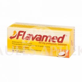 FLAVAMED 60mg putojošās tabletes, N10 | Jūsu uzticamā E-SAULESAPTIEKA.LV