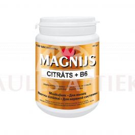 Magnijs Citrāts 375 mg+B6 tabletes, N100 | Jūsu uzticamā E-SAULESAPTIEKA.LV